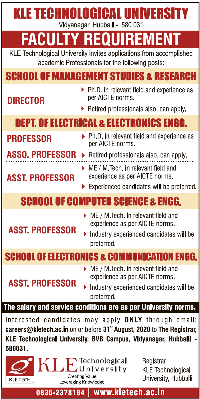 01 Kle Technological University Facultyplus
