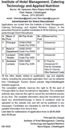 Institute of Hotel Management Catering Technology & Applied Nutrition ...