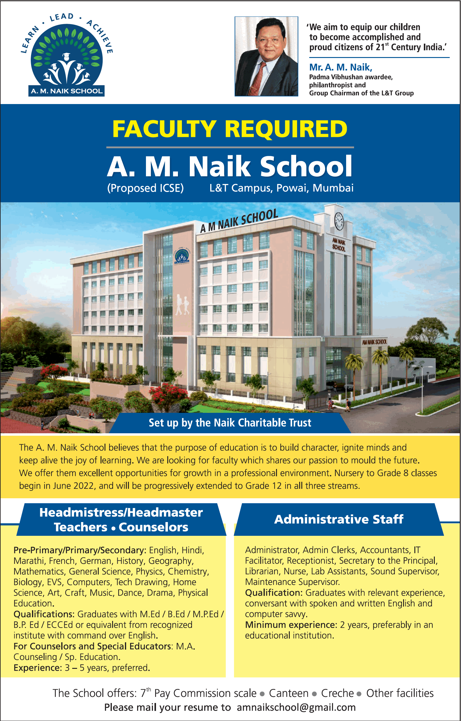 AM Naik School | FacultyPlus