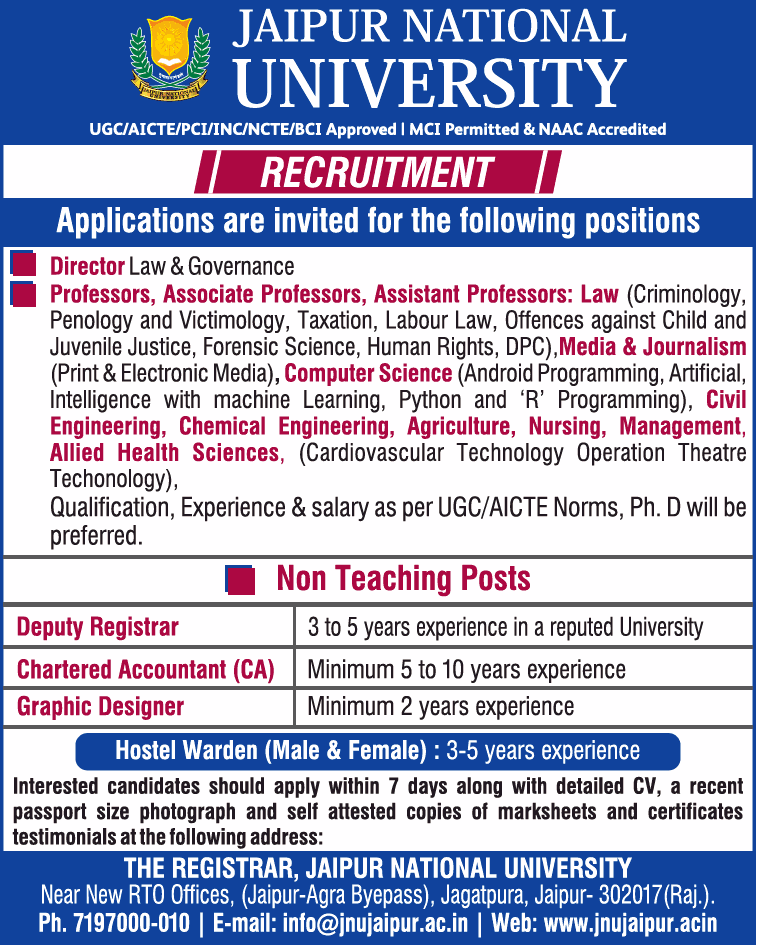 Jaipur National College | FacultyPlus