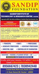 Sandip Foundation, Nashik Wanted Professor/ Associate Professor ...