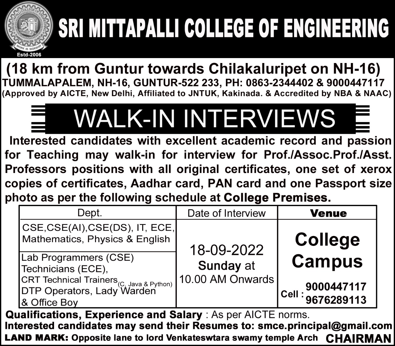 mittapalli advertisement | FacultyPlus