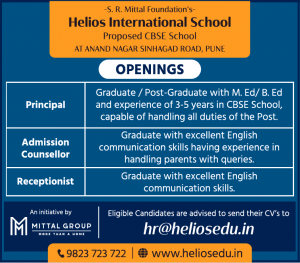 Helios International School, Pune, Wanted Principal And Non Teachers ...