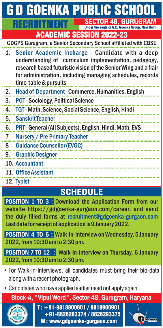 GD Goenka School | FacultyPlus