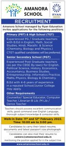 Amanora School, Pune Wanted Teaching and Non-Teaching Faculty | FacultyPlus