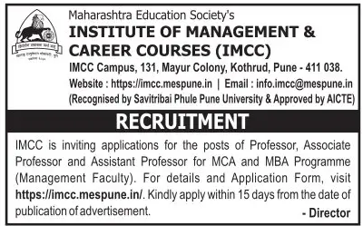 Maharashtra Education Society’s Institute of Management & Career ...