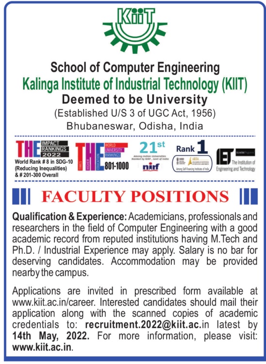 KIIT Deemed University | FacultyPlus