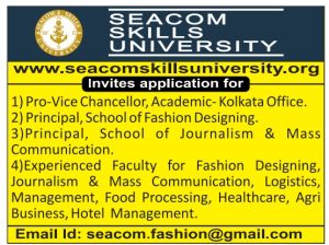 Seacom Skills University, Bolpur, Wanted Pro Vice Chancellor, Principal | FacultyPlus