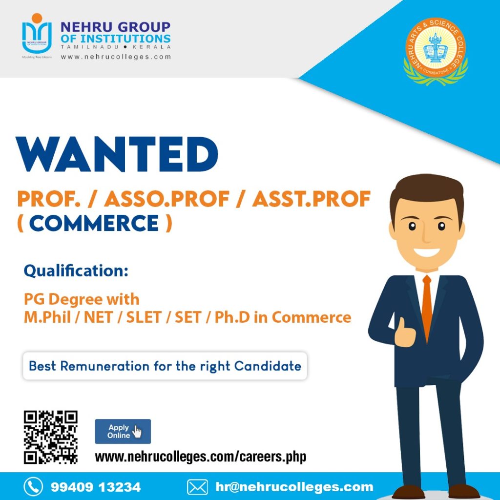 Nehru Group of Institutions Wanted Faculty and Project Engineer | FacultyPlus