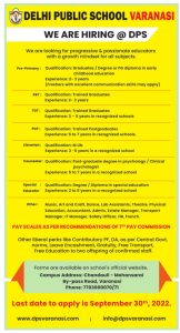 Delhi Public School, Varanasi Wanted Teaching and Non-Teaching Faculty | FacultyPlus