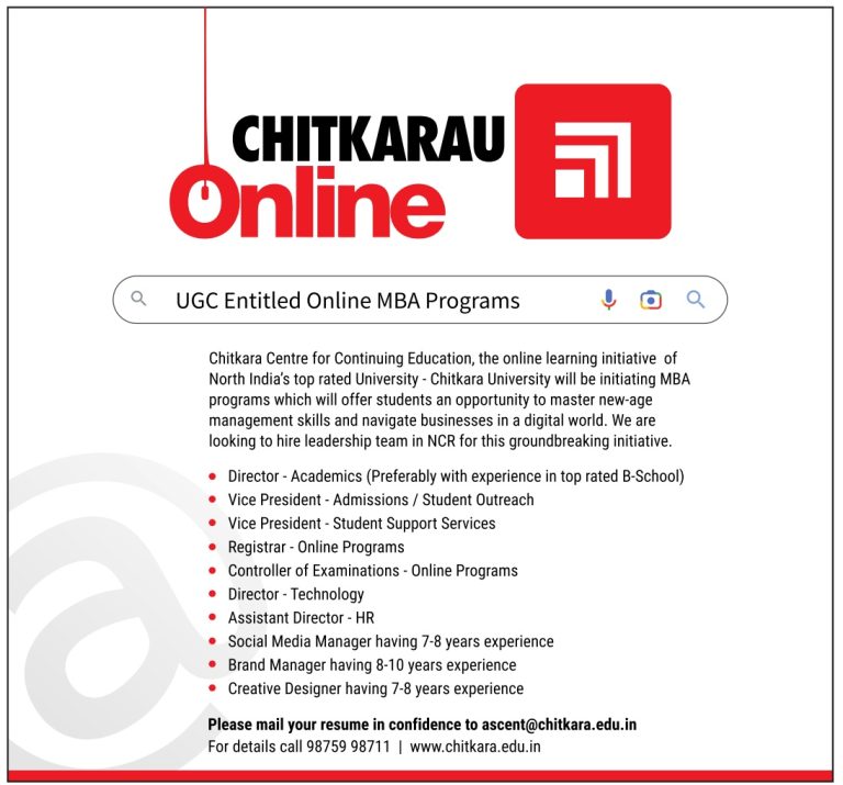 Chitkara University, Chandigarh Wanted Non-Teaching Staff | FacultyPlus