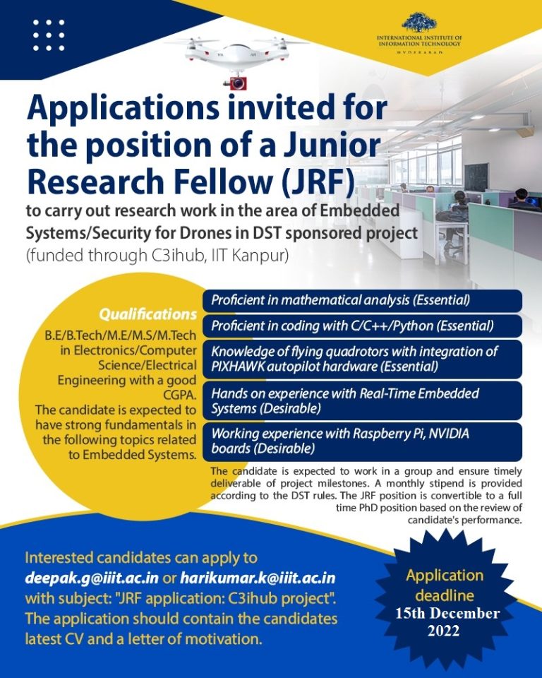 IIIT Hyderabad Wanted JRF | FacultyPlus