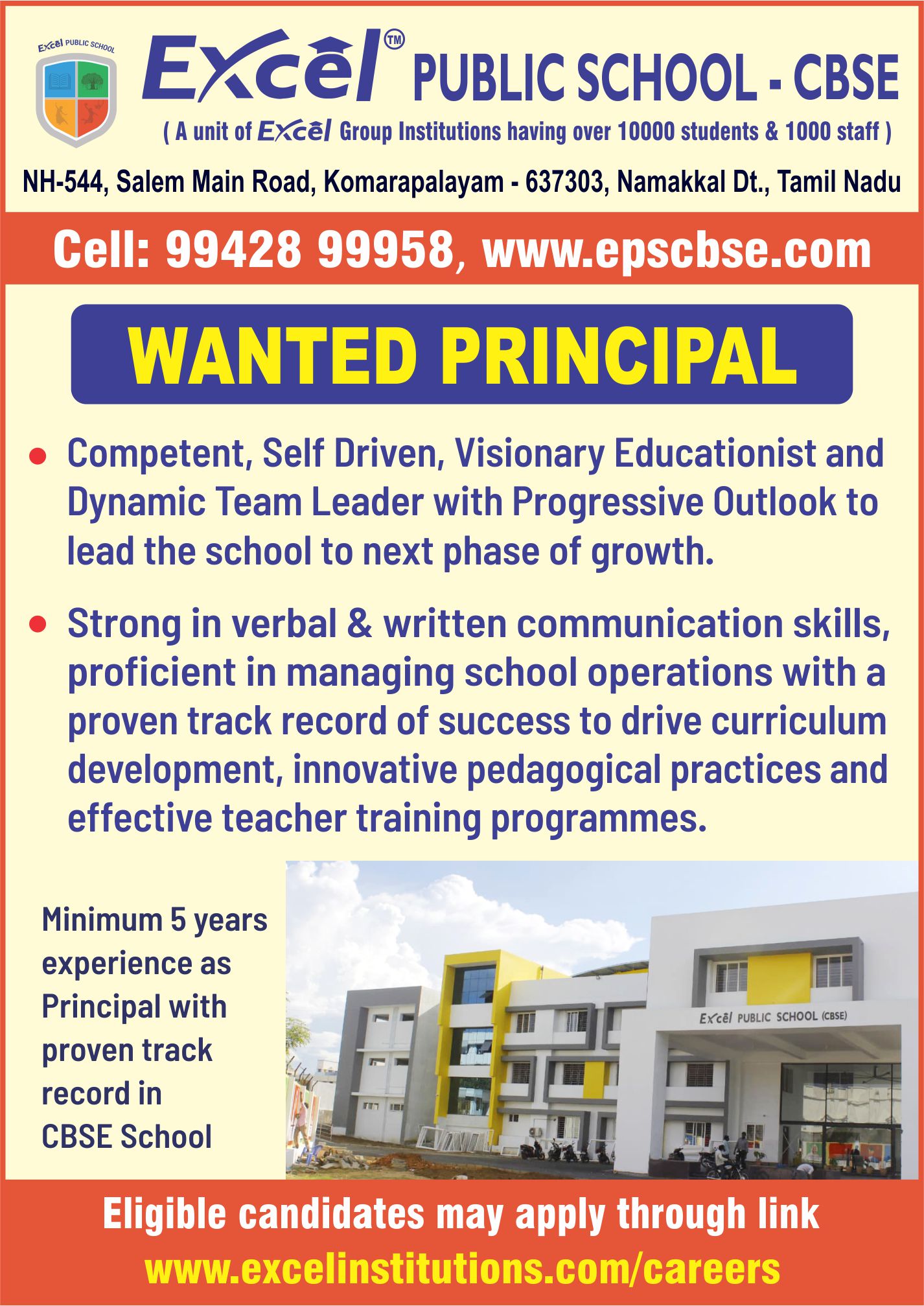 Principal wanted (1) (1) | FacultyPlus