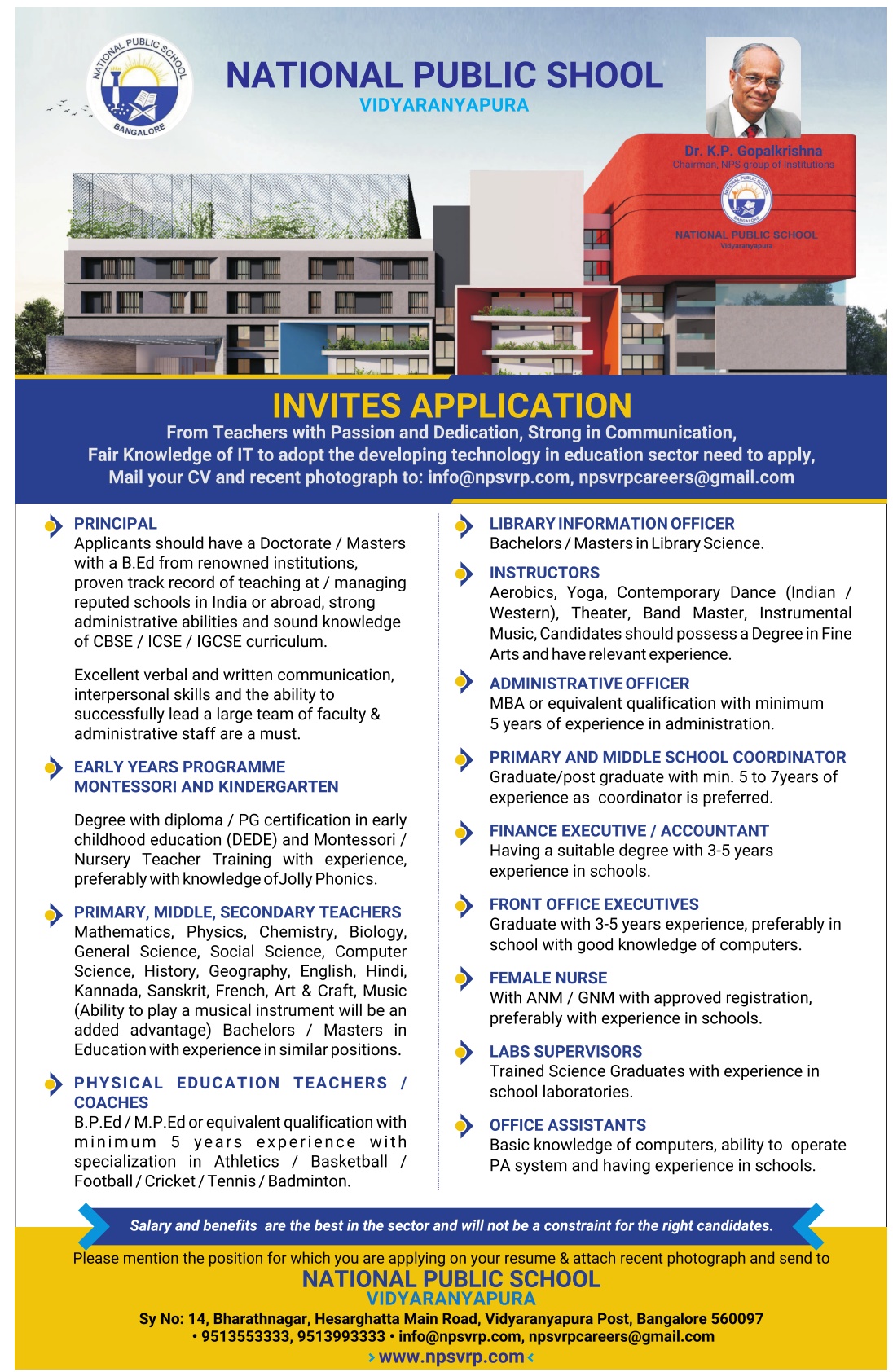 NPS Vidyranyapura | FacultyPlus