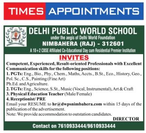 Jobs in Rajasthan – 18/01/2023 | FacultyPlus