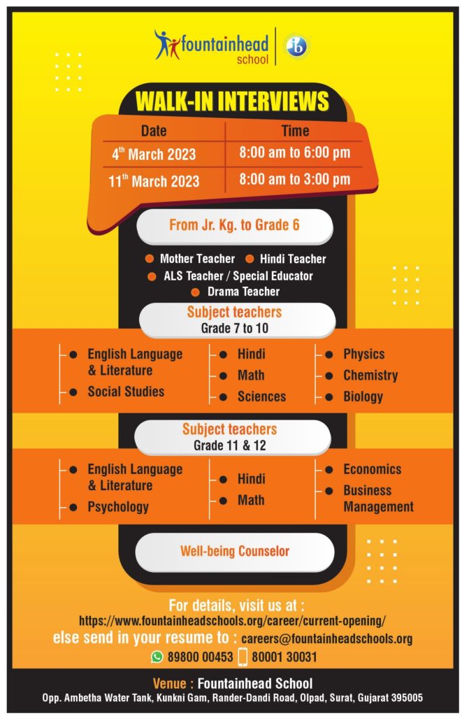 Academic Jobs in Gujarat 2023- 01/03/2023 | FacultyPlus