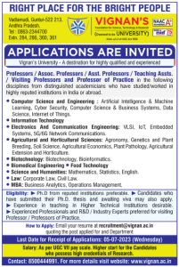 Vignan’s Foundation for Science, Technology & Research- Teaching ...