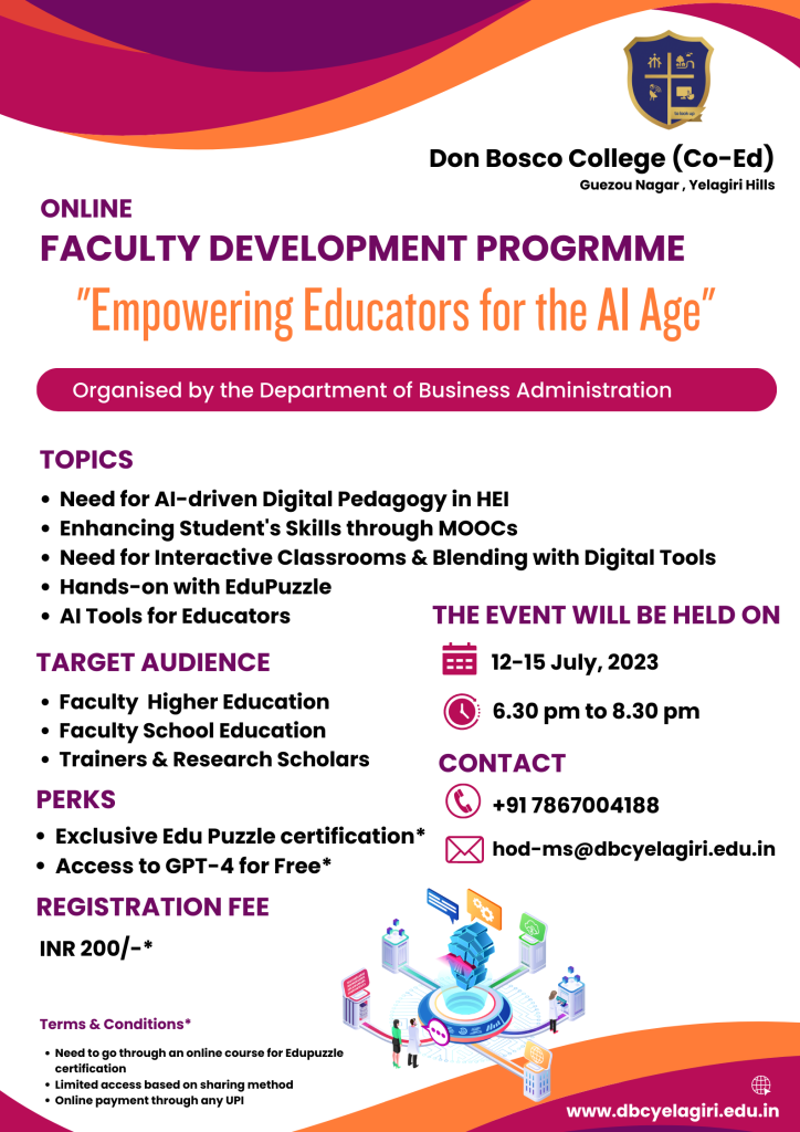 Empowering Educators for the AI Age: Online Faculty Development Programme | FacultyPlus