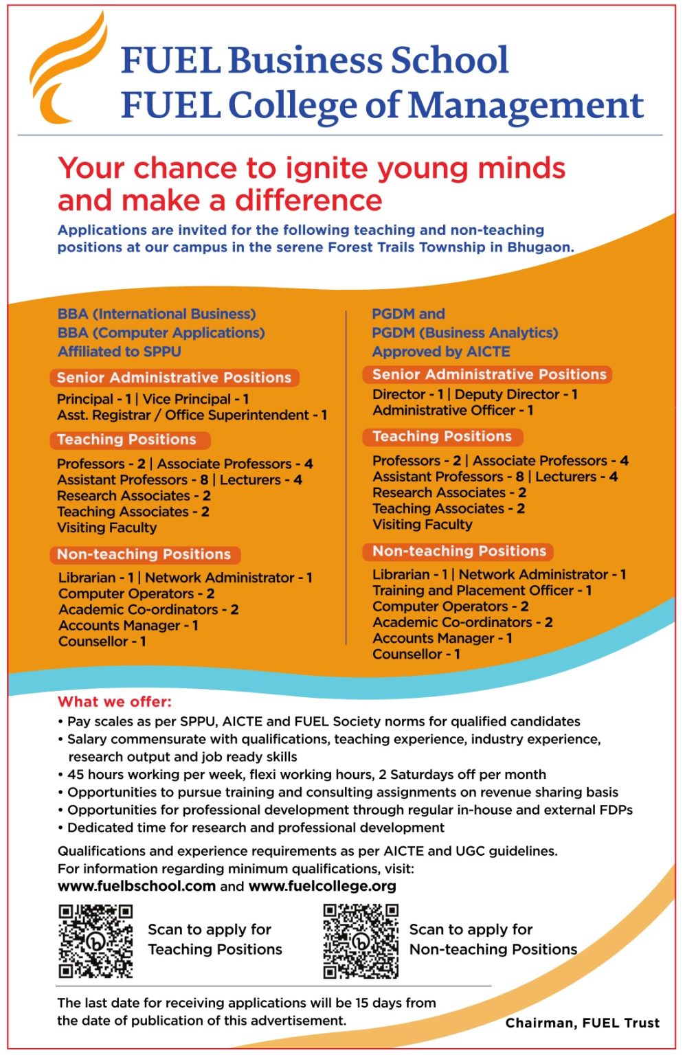 Fuel Business School Fuel College of Management, Bhugaon Wanted ...