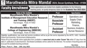 Marathwada Mitra Mandal, Pune Wanted Teaching Faculty | FacultyPlus