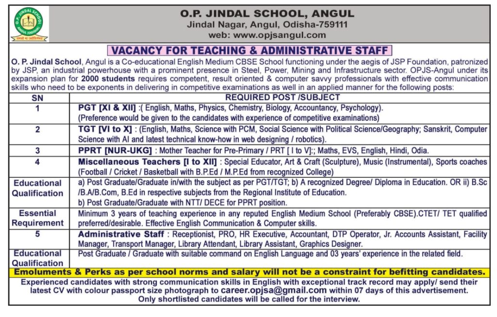19-07-2023 School Vacancies from All over India | FacultyPlus