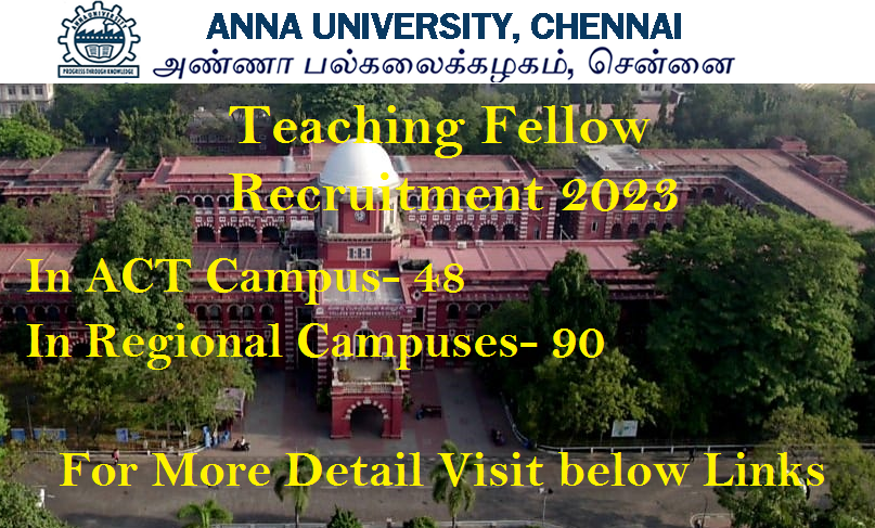 Teaching Fellow Jobs 2023 at Anna University- Alagappa College of Technology Campus | FacultyPlus