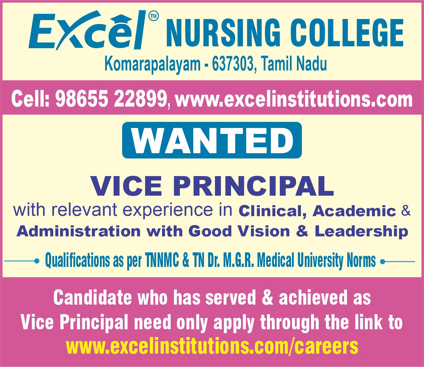 Nursing Vice Principal | FacultyPlus