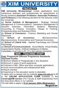 XIM University, Bhubaneswar Wanted Professors/ Associate Professors ...