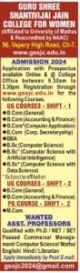 Guru Shree Shantivijai Jain College for Women, Chennai Wanted Assistant Professor and Librarian ...