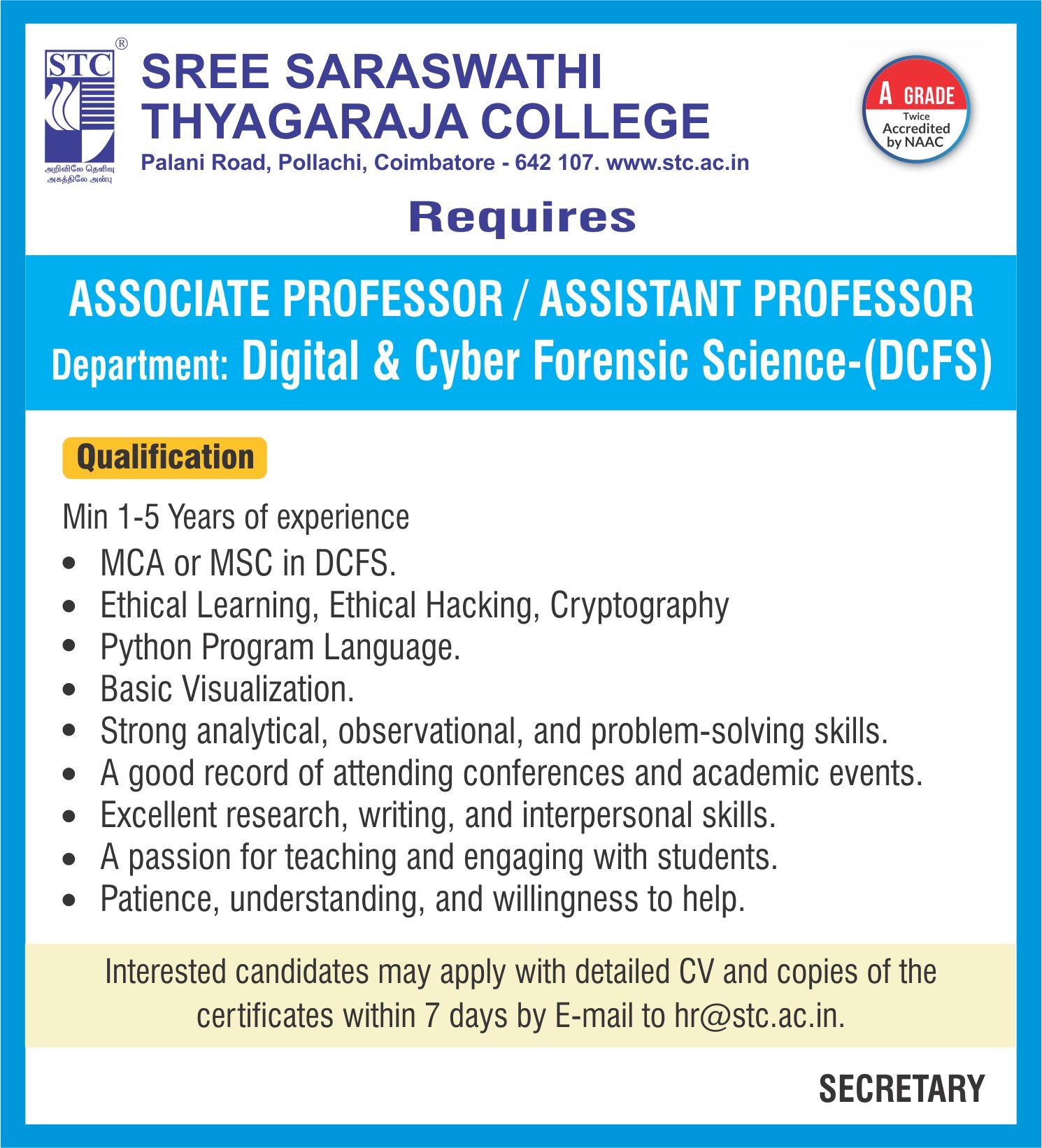 Wanted – DCFS | FacultyPlus