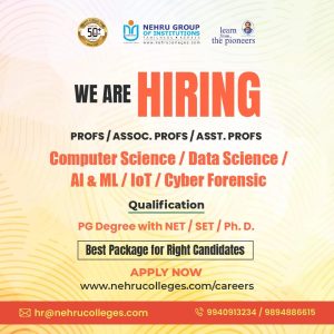 Nehru Group of Institutions, Coimbatore Wanted Faculty | FacultyPlus