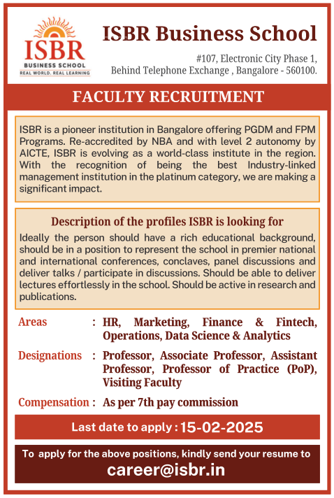 ISBR Business School | FacultyPlus