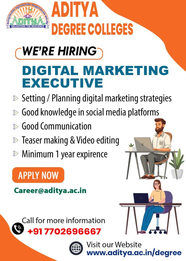 Aditya Degree Colleges, Kakinada, Andhra Pradesh wanted Non-Teaching Faculty | FacultyPlus