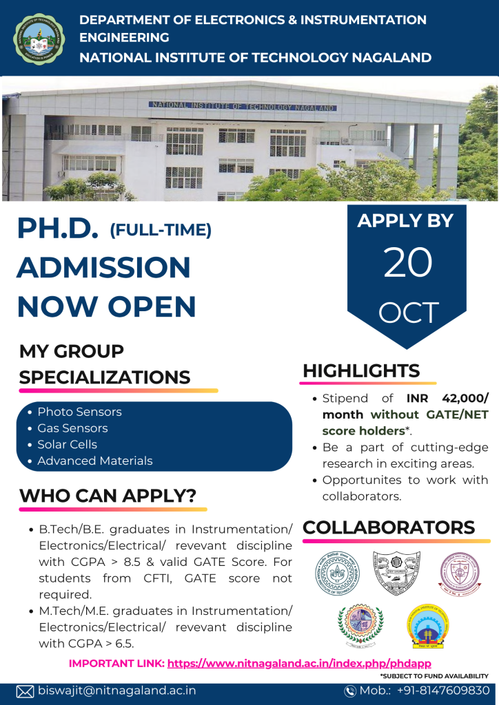 Ph.D. Recruitment 2025 at NIT, Nagaland | FacultyPlus