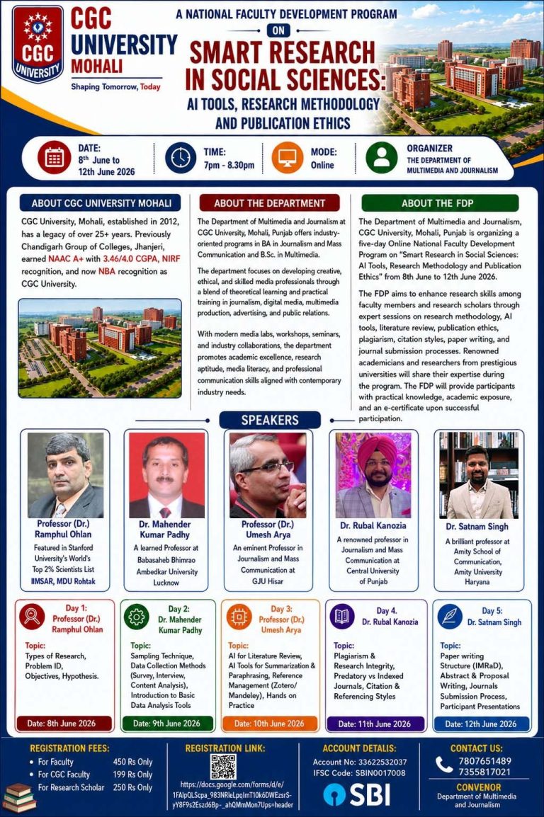 Faculty Development Program at CGC University Mohali, Punjab | FacultyPlus